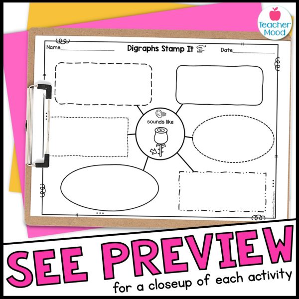 Consonant Digraphs Stamping Activities | Phonics Worksheets for ...