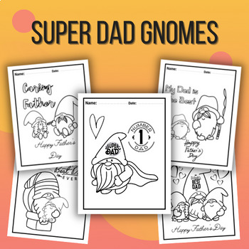 Super Dad Gnomes Coloring Pages – 9 Printable Sheets | Father’s Day Fun ...