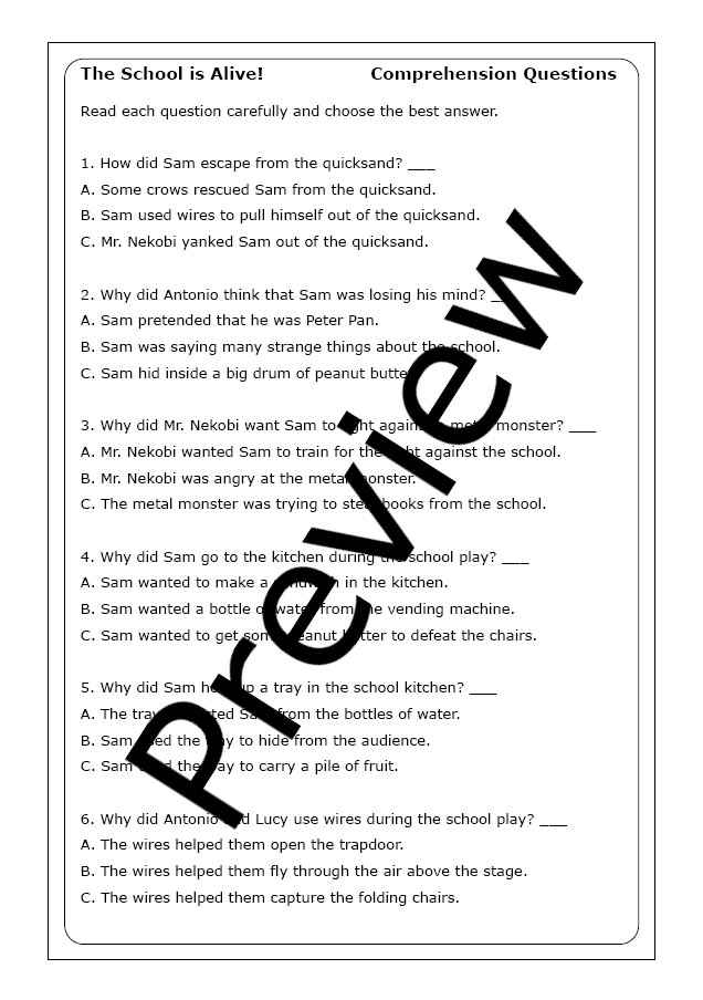 Eerie Elementary "The School is Alive!" (Book #1) worksheets | Made By ...
