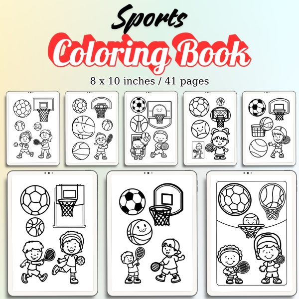 Sports Coloring Pages / Sheets of Sports {Coloring Book} | Made By Teachers