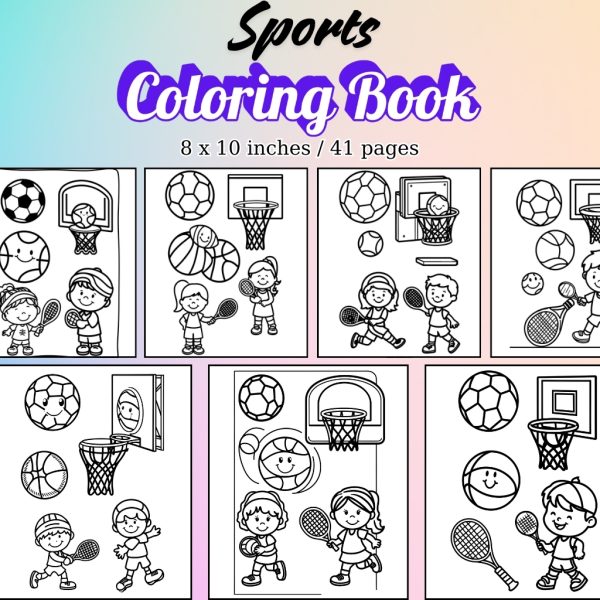 Sports Coloring Pages / Sheets of Sports {Coloring Book} | Made By Teachers
