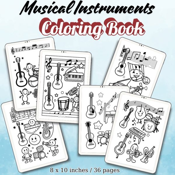 Musical Instruments Coloring Pages / Sheets of Musical Instruments ...