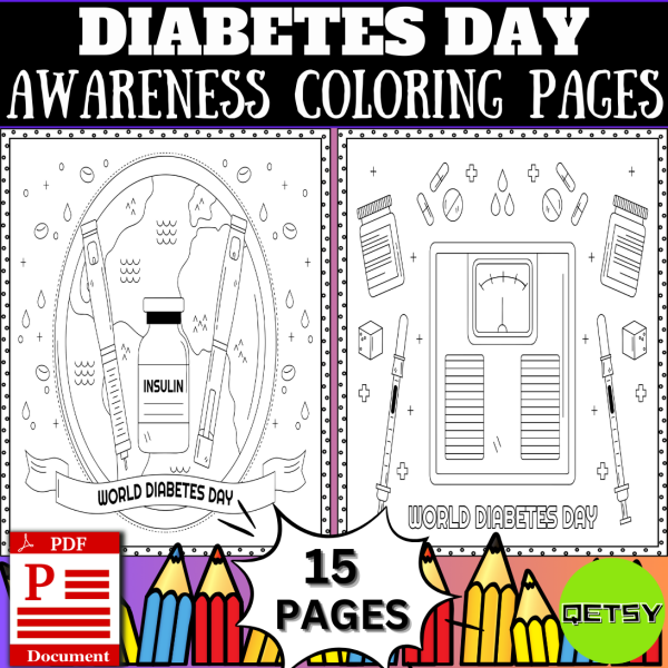 Diabetes Awareness Coloring Pages – 15 Educational World Diabetes Day ...