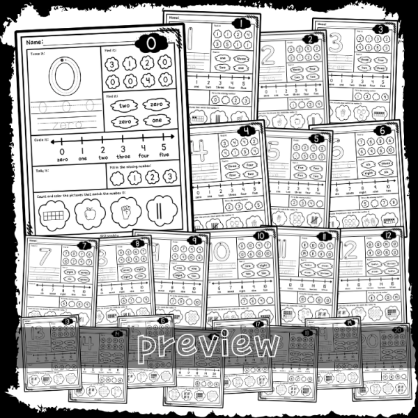 Tracing, Writing, Counting, and Sorting (0-20) | Number Recognition ...