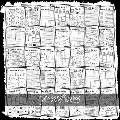 Tracing, Writing, Counting, and Sorting (0-20) | Number Recognition ...