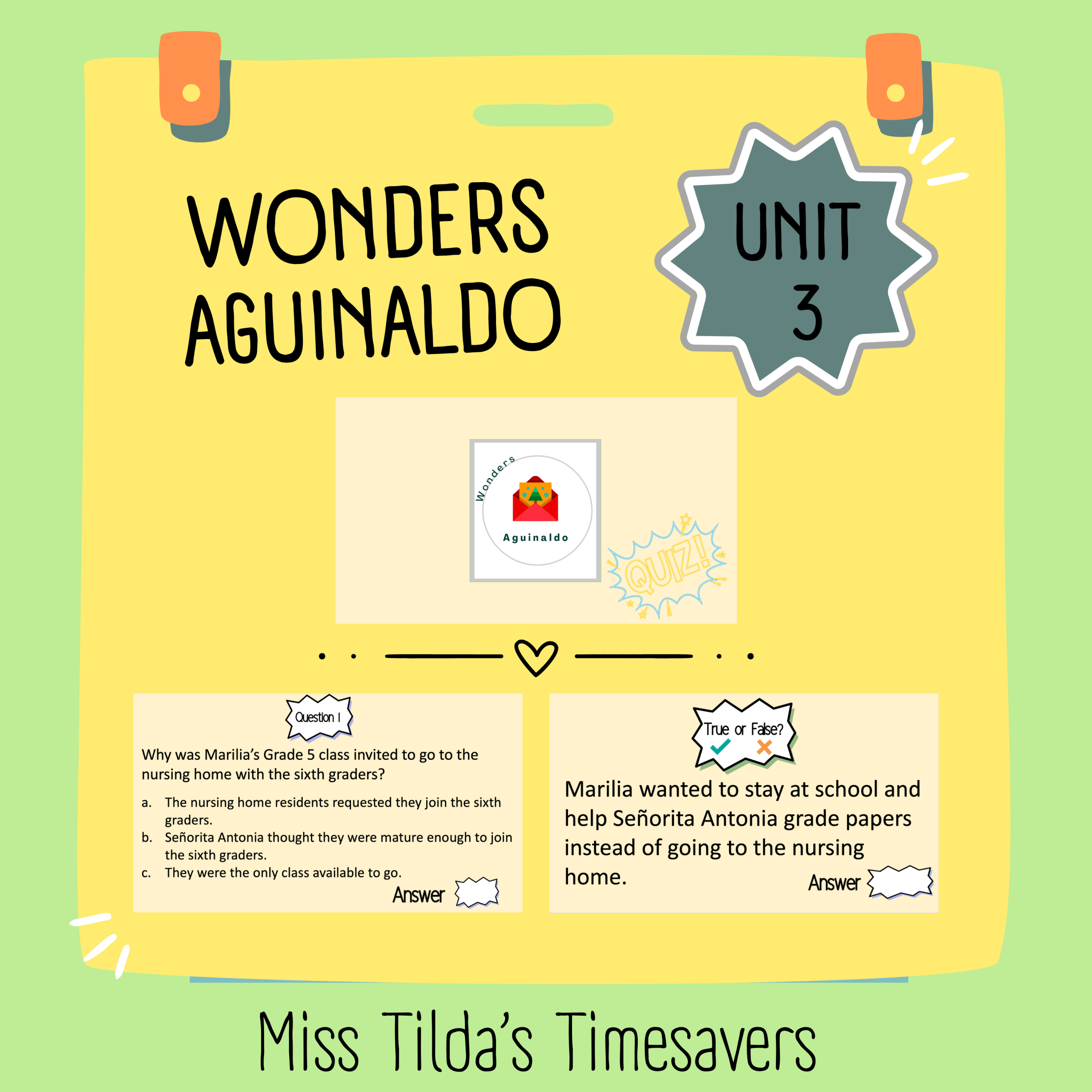 A Window into History: The Mystery of the Cellar Window Quiz - Grade 5 ...