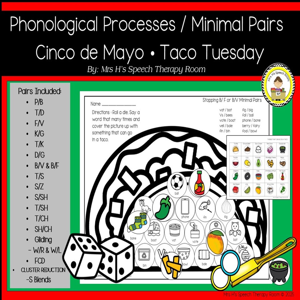Phonological Processes Minimal Pairs Articulation St Patrick's Day ...