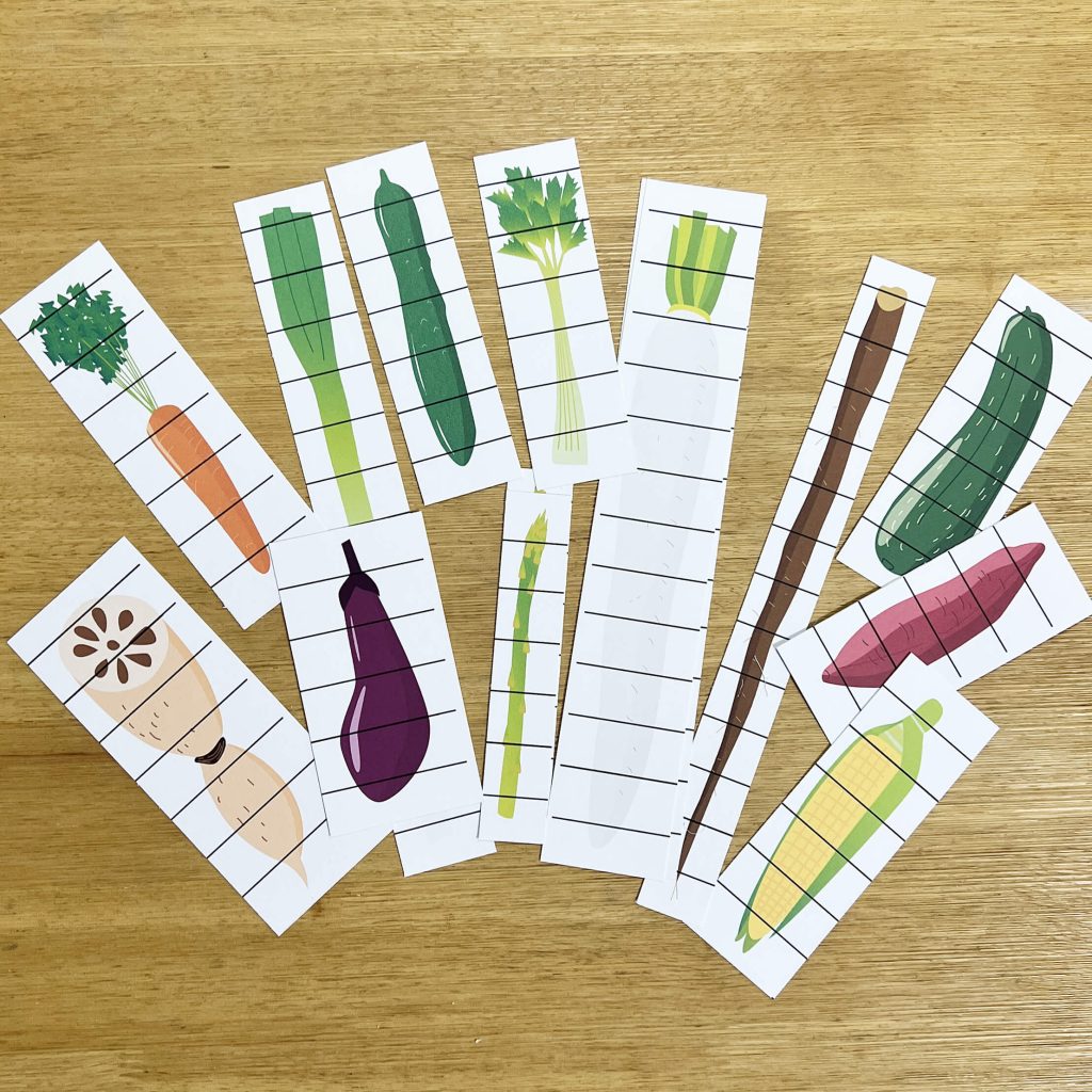 Vegetables Cutting Strips | Made By Teachers