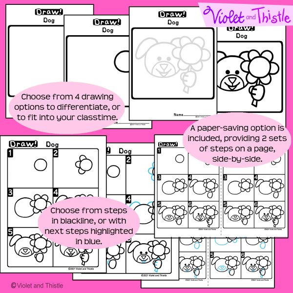 Directed Drawing Mother Day Flower Bunny Spring Mom Writing Learn How ...