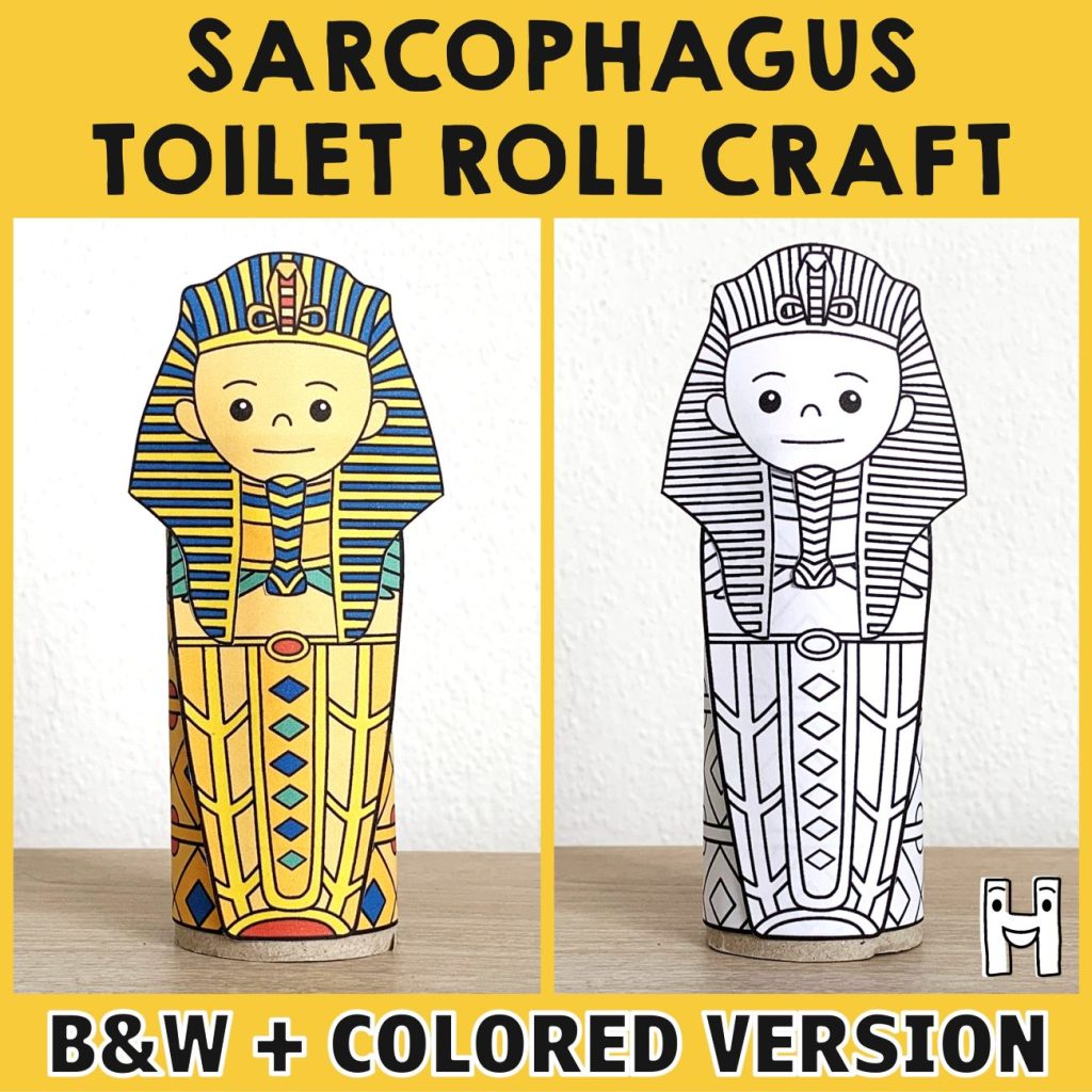 Sarcophagus toilet paper roll craft Printable ancient Egypt Activity ...