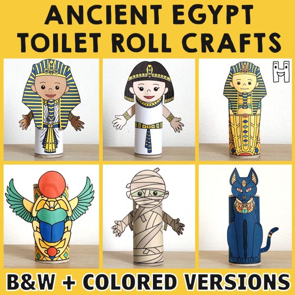 Ancient Egypt toilet paper roll craft Printable Coloring Activity for ...