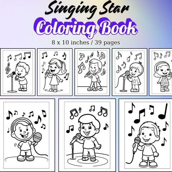 Singing Star Coloring Pages / Sheets of Singing Star {Coloring Book ...