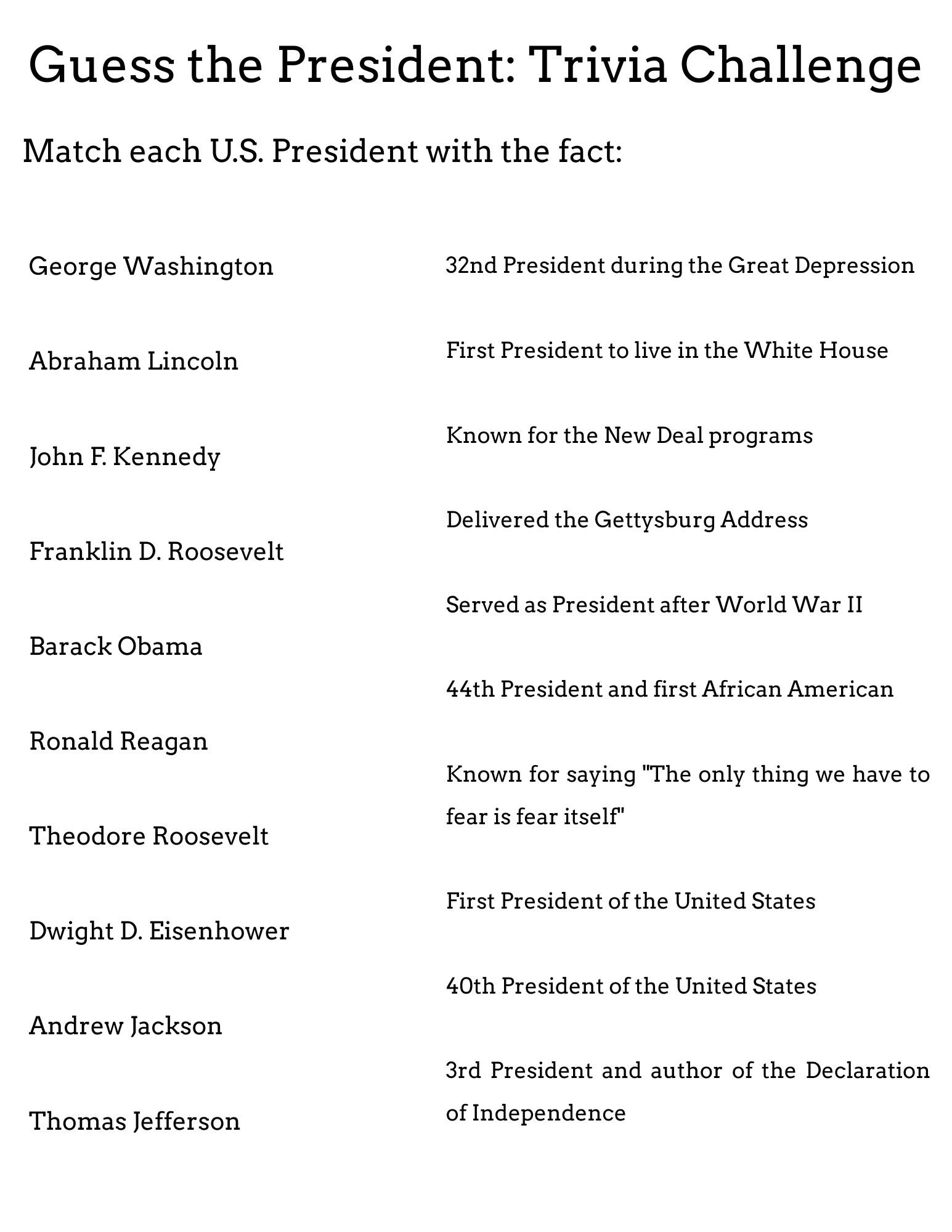 Guess the President: Trivia Challenge | Made By Teachers