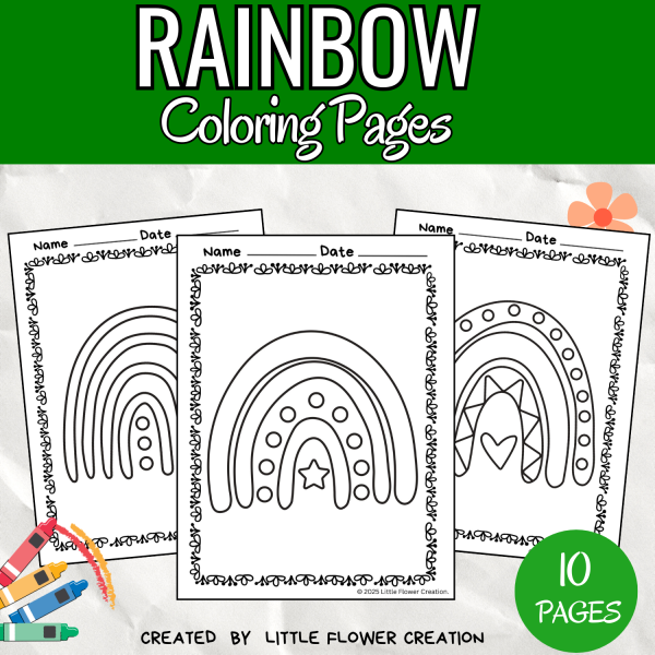 March Preschool -K St. Patrick’s Day Rainbow Coloring Pages -Coloring ...