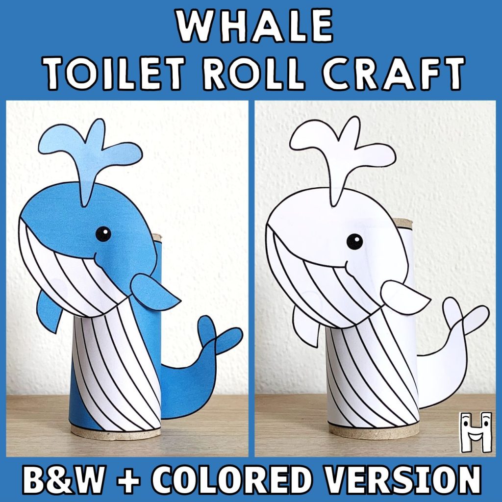 Whale toilet paper roll craft Printable Ocean Sea Summer Coloring ...