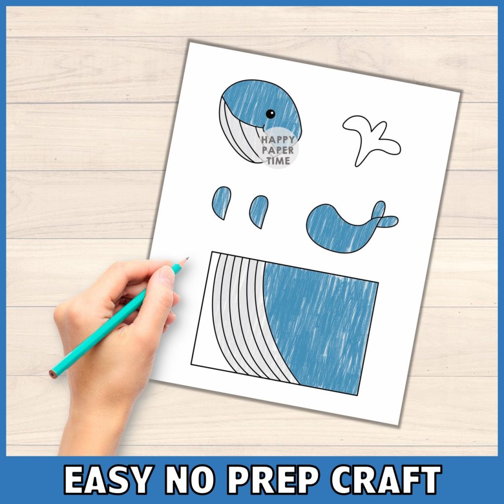 Whale toilet paper roll craft Printable Ocean Sea Summer Coloring ...