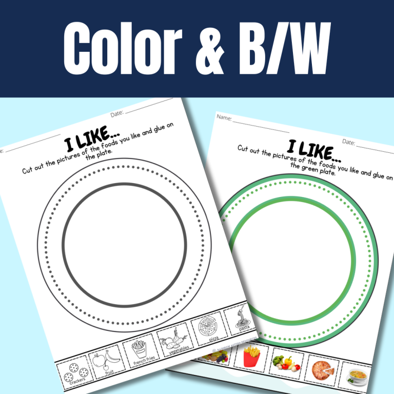 Try New Foods: Food Exploration Worksheets for Autism Picky Eaters ...