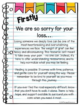 GRIEF AND LOSS COUNSELING ACTIVITIES WORKBOOK - Coping with Death ...