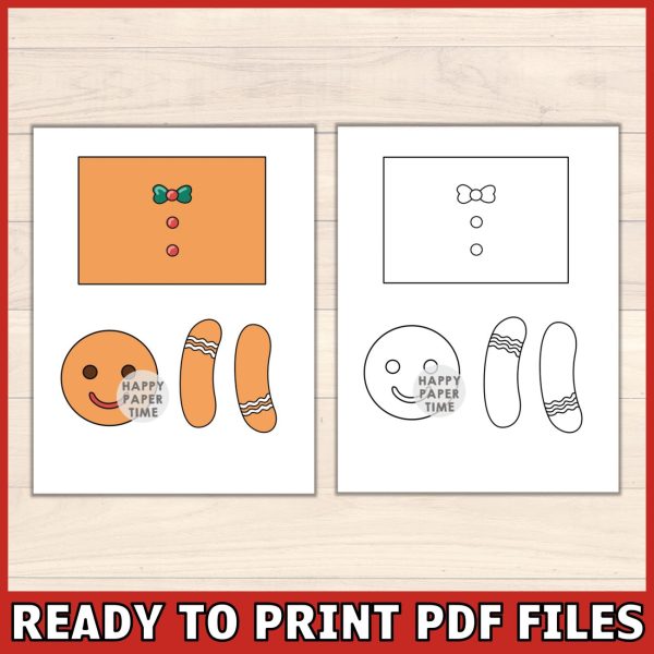 Gingerbread man toilet paper roll craft Printable Christmas Coloring ...