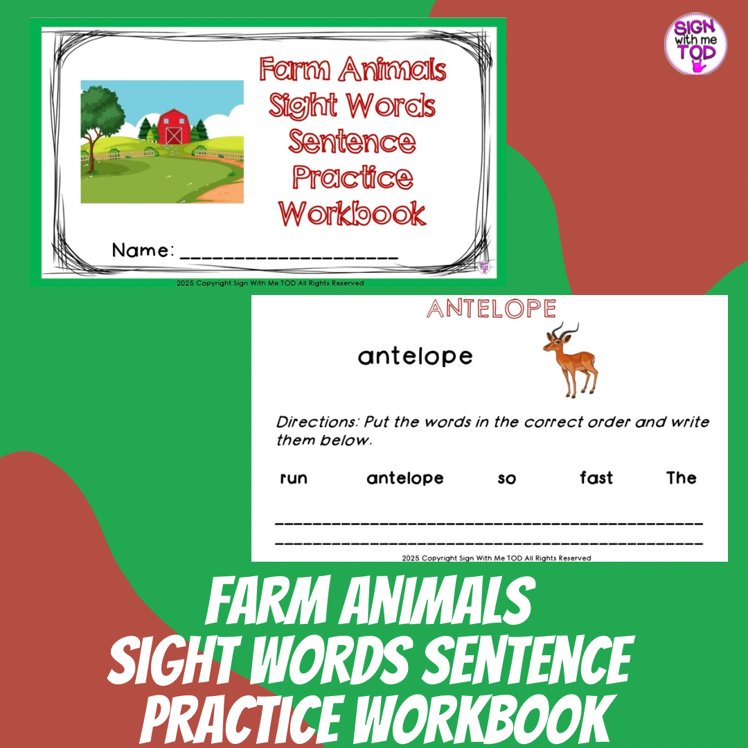 Deaf Education - ASL & English Linking Verbs Vocabulary and Sentence ...