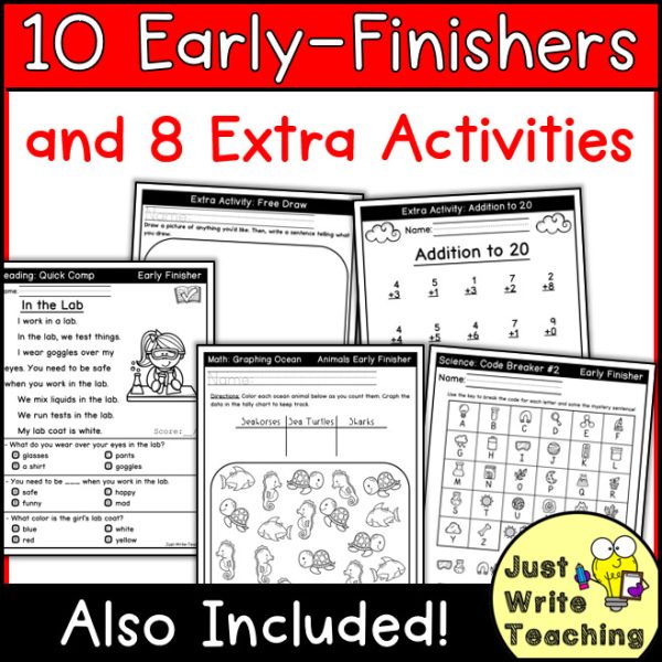 Two Days of First Grade Emergency Sub Plans - Made By Teachers
