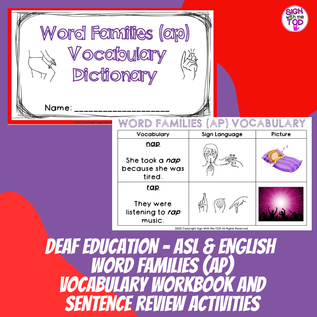 Deaf Education - ASL & English Butterfly Life Cycle Writing Activity ...