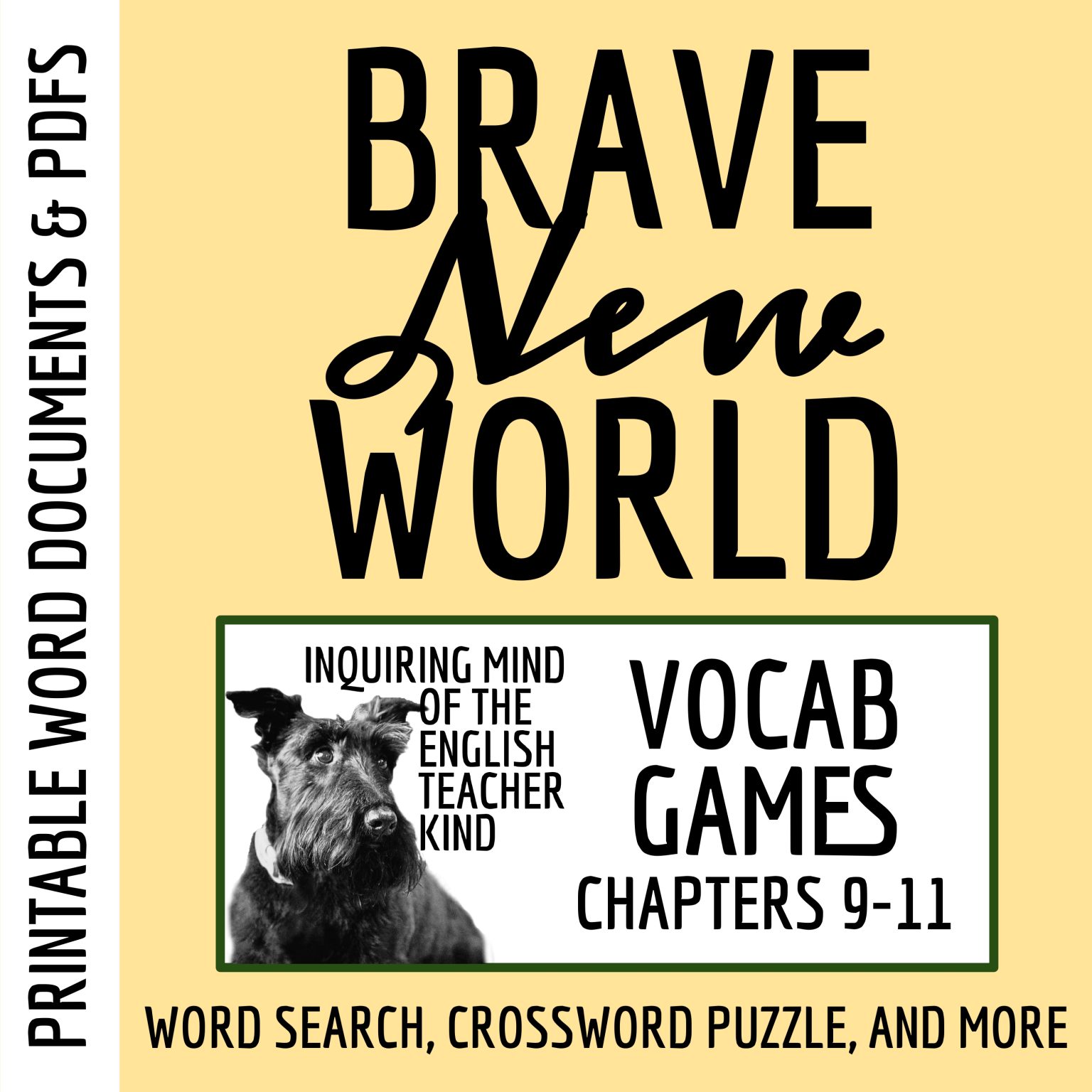 Brave New World Chapters 9, 10, and 11 Vocabulary Games for High School ...