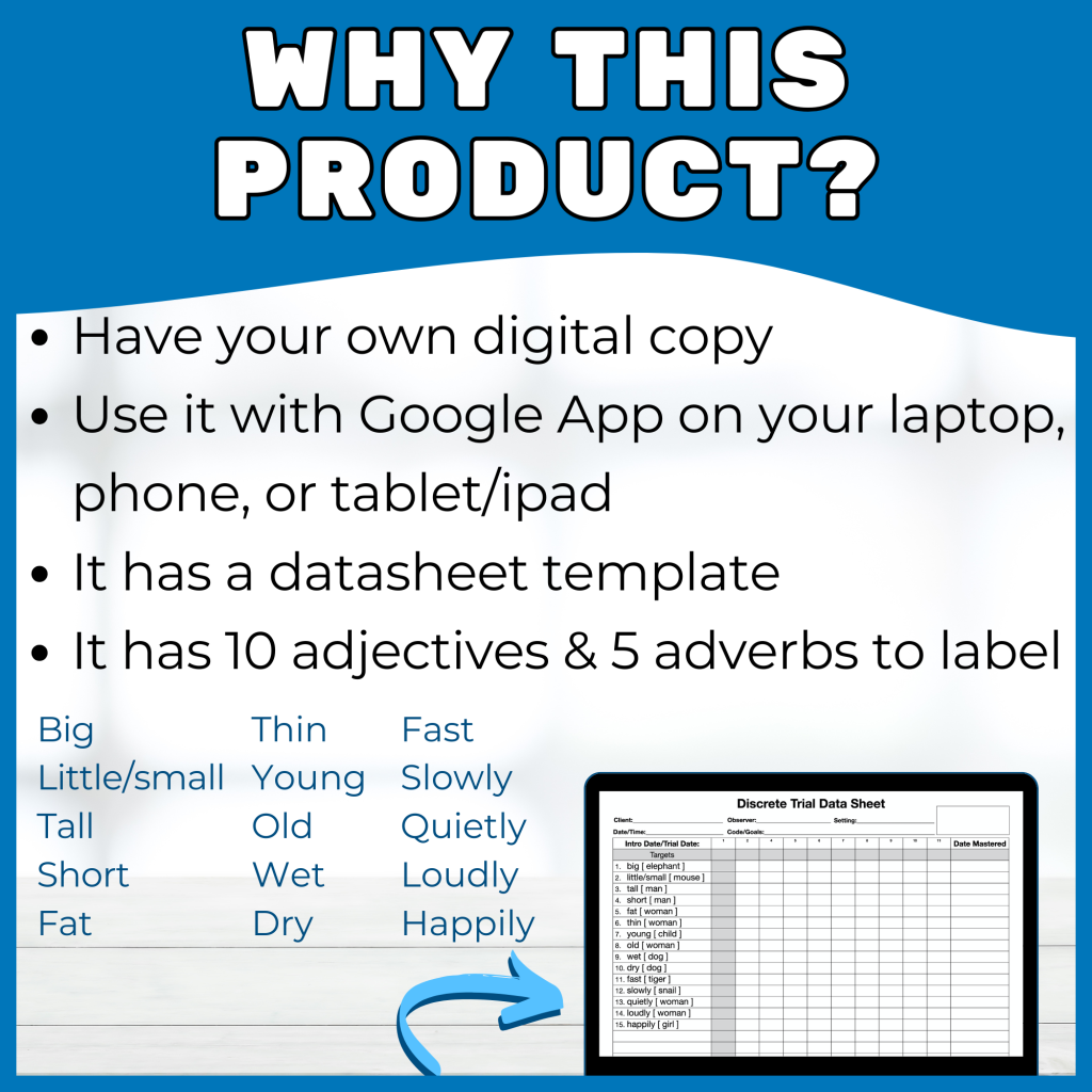 Tact Adjectives and Adverbs Google Slides Verbal Behavior ABA SPED ...