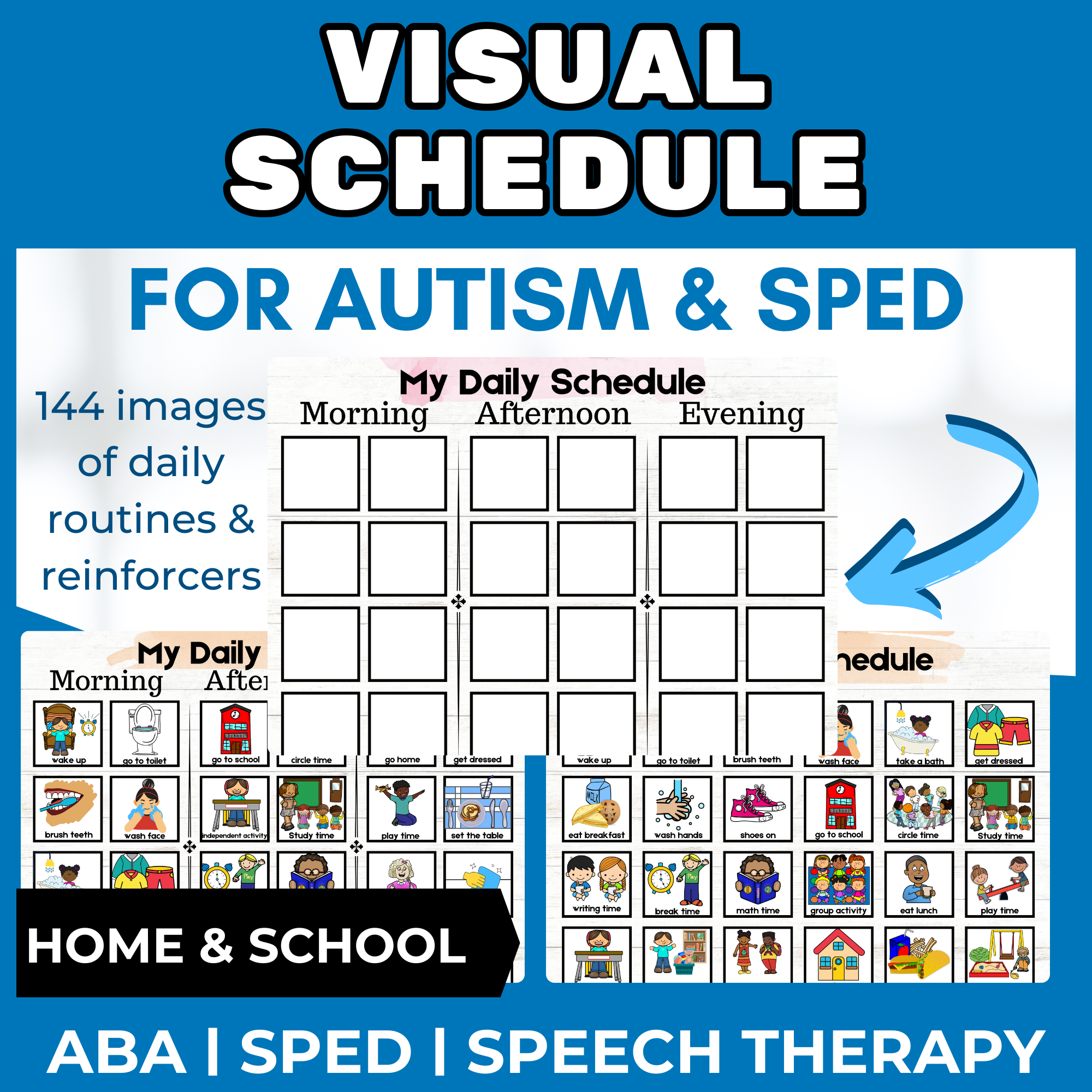 Printable Visual Daily Schedule for Autism and Special Education ...