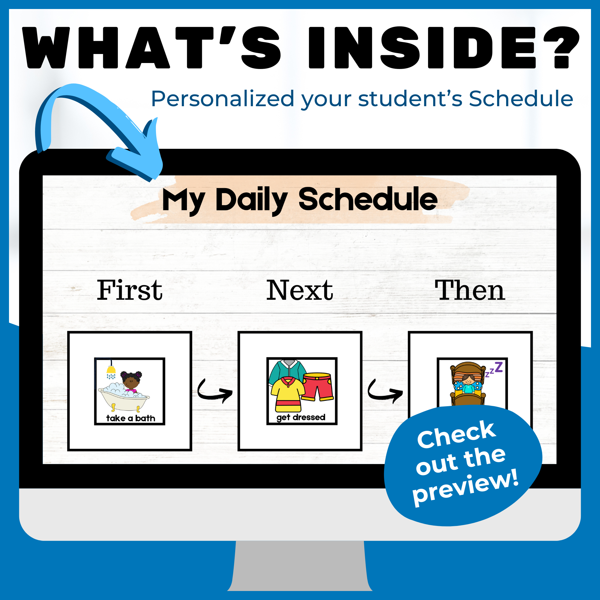 Printable Visual Daily Schedule for Autism and Special Education ...