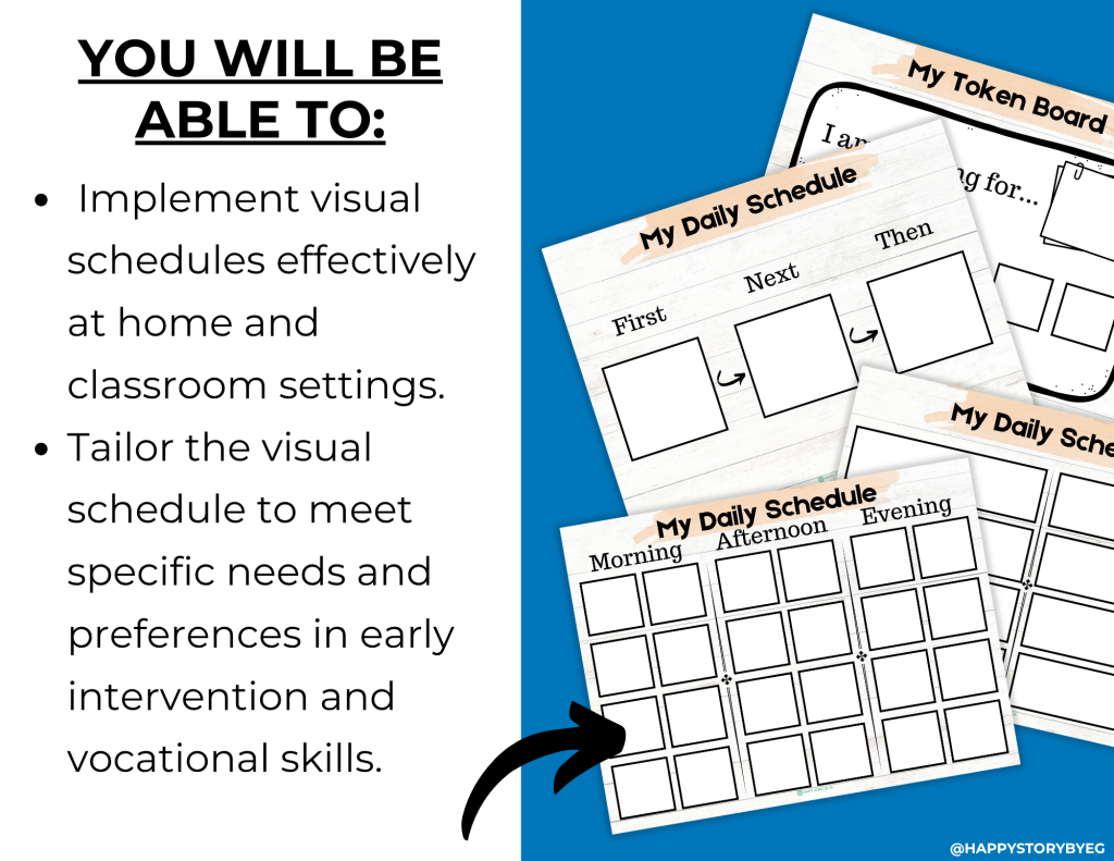 Printable Visual Daily Schedule for Autism and Special Education ...