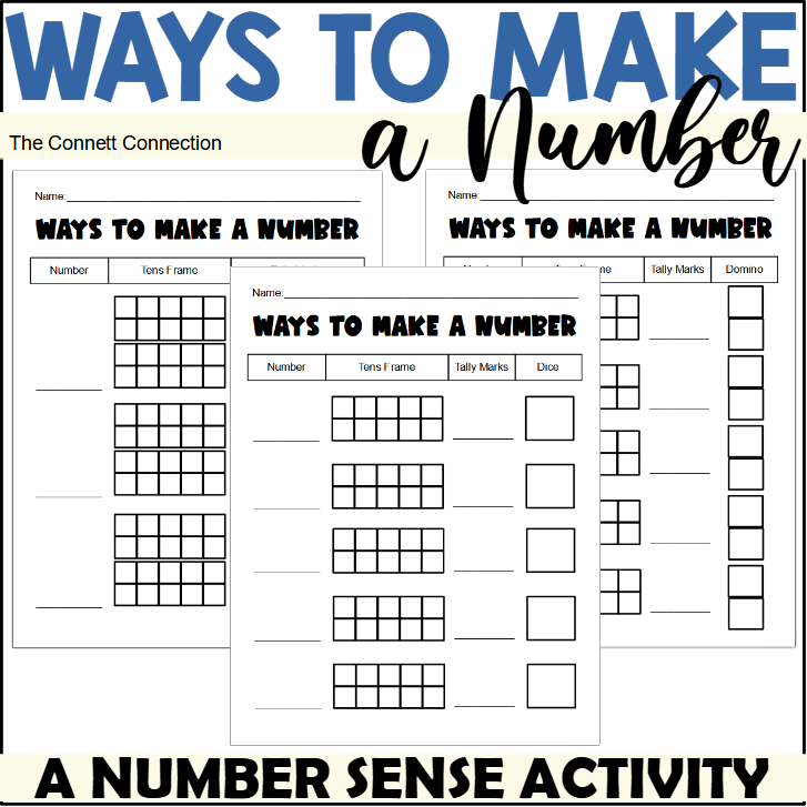 Number Sense Worksheets - Ways to Make a Number - Made By Teachers