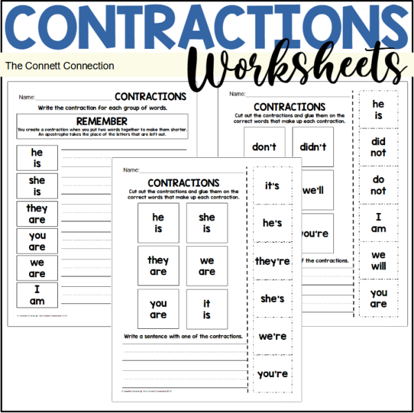 Contractions Worksheets - Made By Teachers