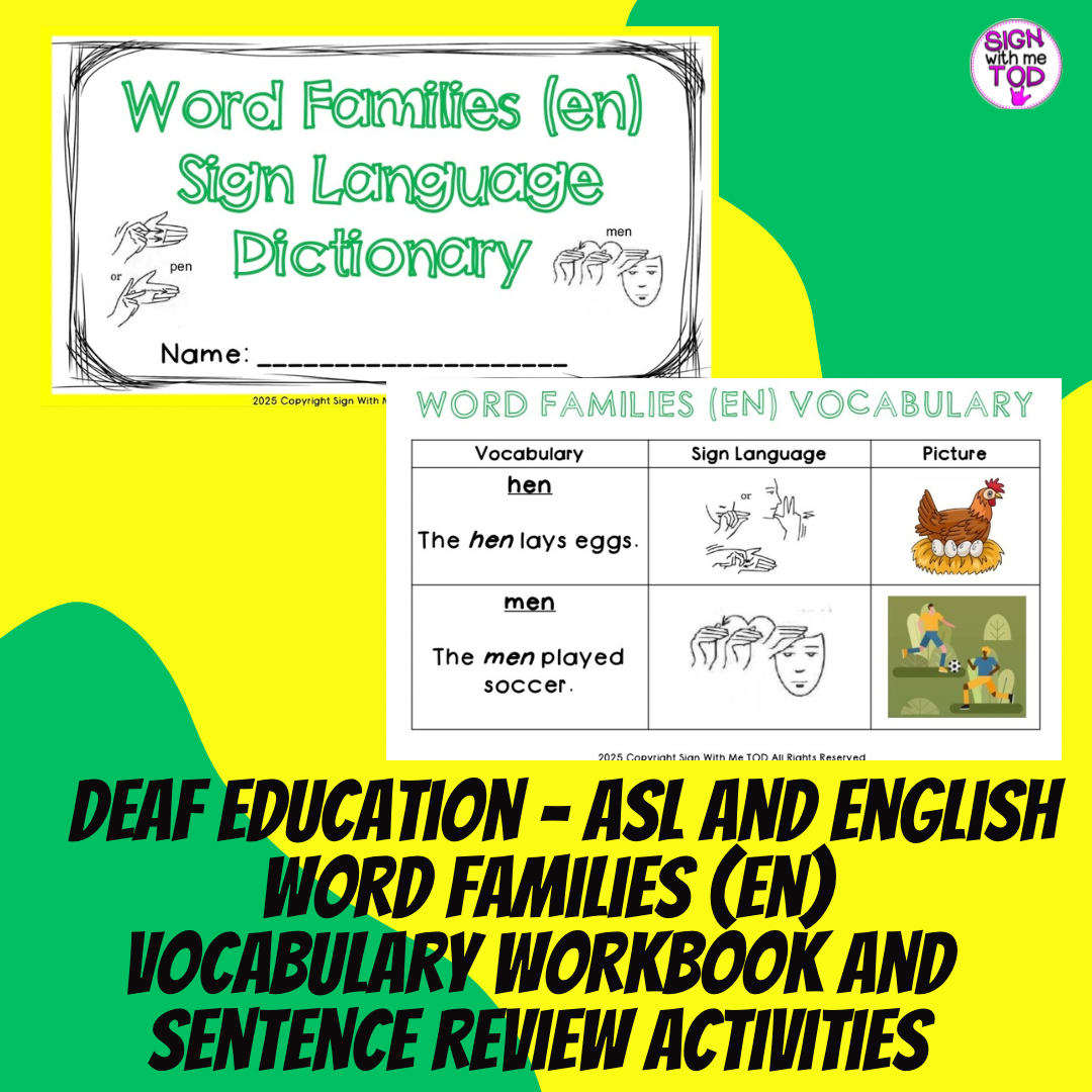 Deaf Education - ASL and English Winter Animals Vocabulary Flashcards ...