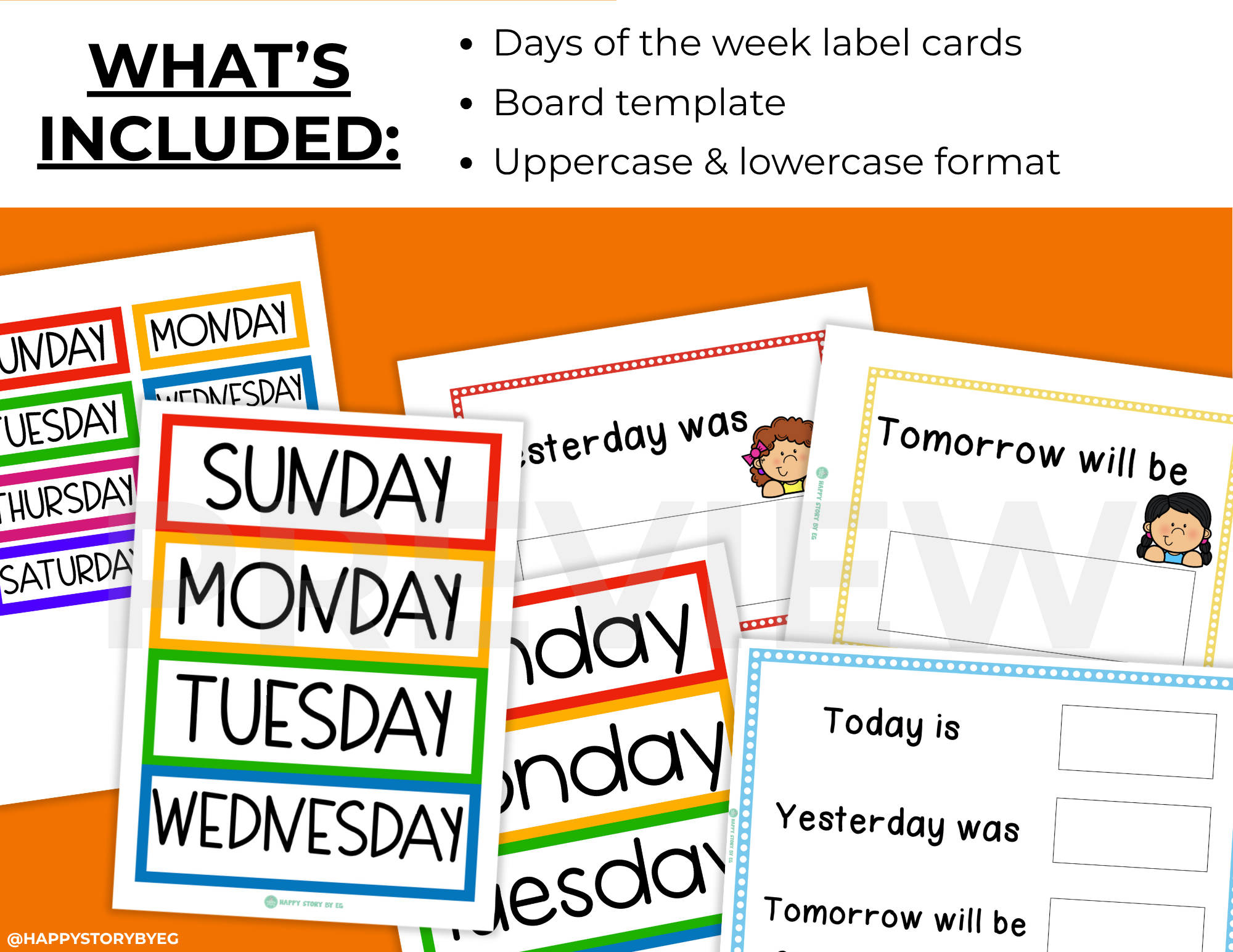 Classroom Labels Days of the Week Poster | Calendar Cards - Made By ...
