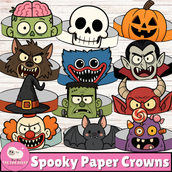 Spooky Paper Crowns | No-Prep Fun & Easy Craft for Kids Spooky Hats ...