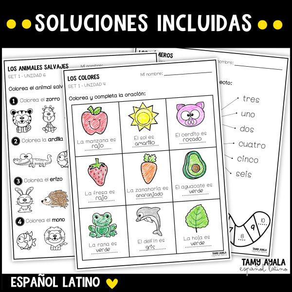 Summer Spanish Review Packet (SET 1) - Elementary Spanish No Prep ...