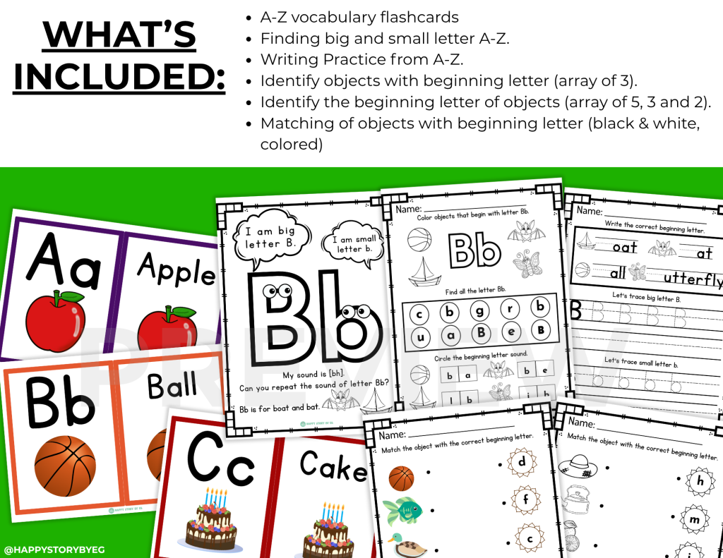 BUNDLE Alphabet Letter Recognition Beginning Sounds Worksheets and ...