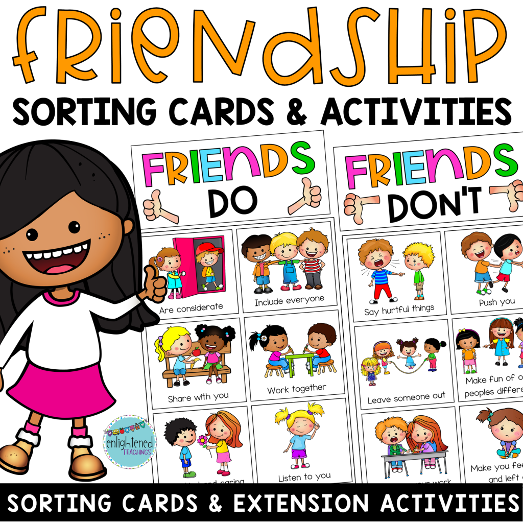Friendship Activities & Sorting Cards, Good Friendship Choices, How to ...
