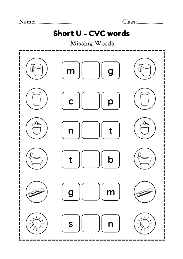 Short U - CVC WORDS - Made By Teachers
