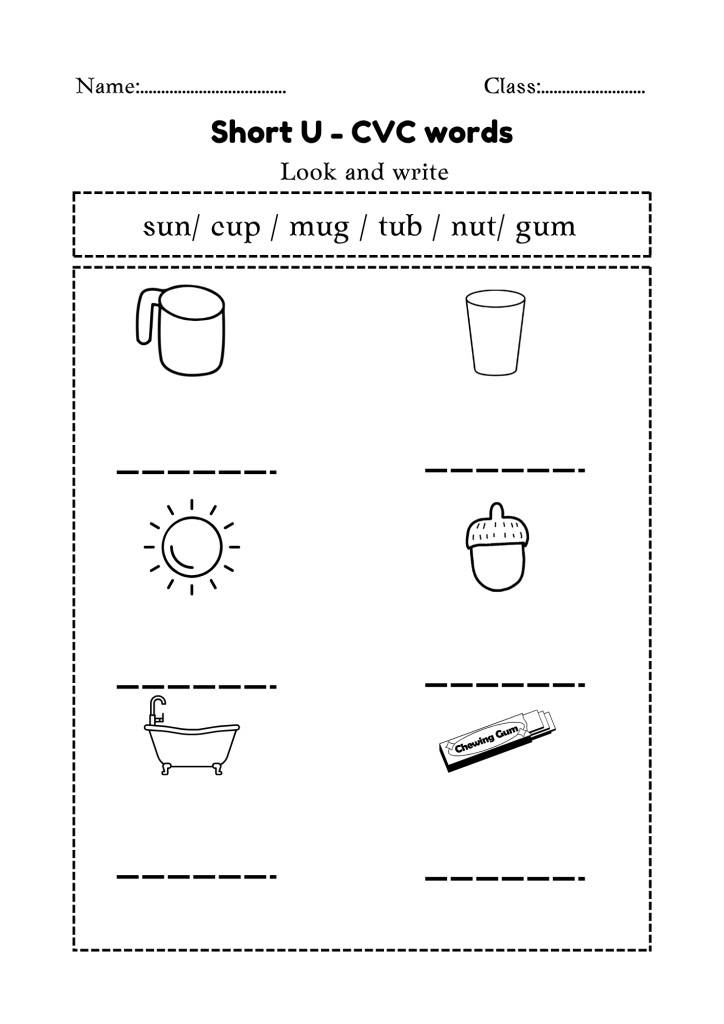 Short U - CVC WORDS - Made By Teachers