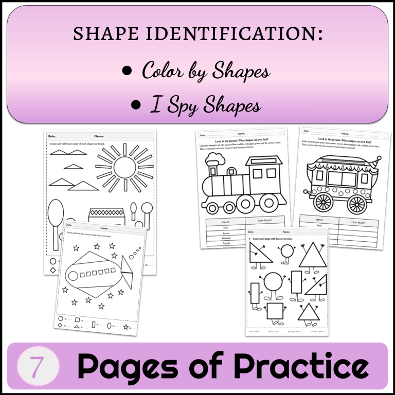 Composing & Decomposing 2d Shapes Worksheets, Cut & Paste, Color by ...