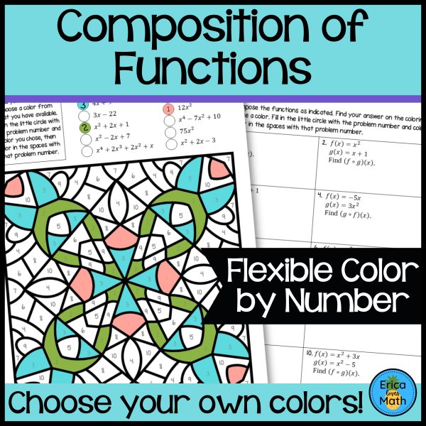 Composition of Functions Color by Number Activity | Made By Teachers