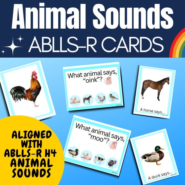 ABLLS-R H4 Animal Sounds | Intraverbal Task Cards & Animal Matching ...