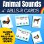 ABLLS-R H4 Animal Sounds | Intraverbal Task Cards & Animal Matching ...