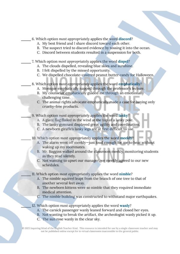 "The Stone Boy" by Gina Berriault Vocabulary Enrichment Activities ...