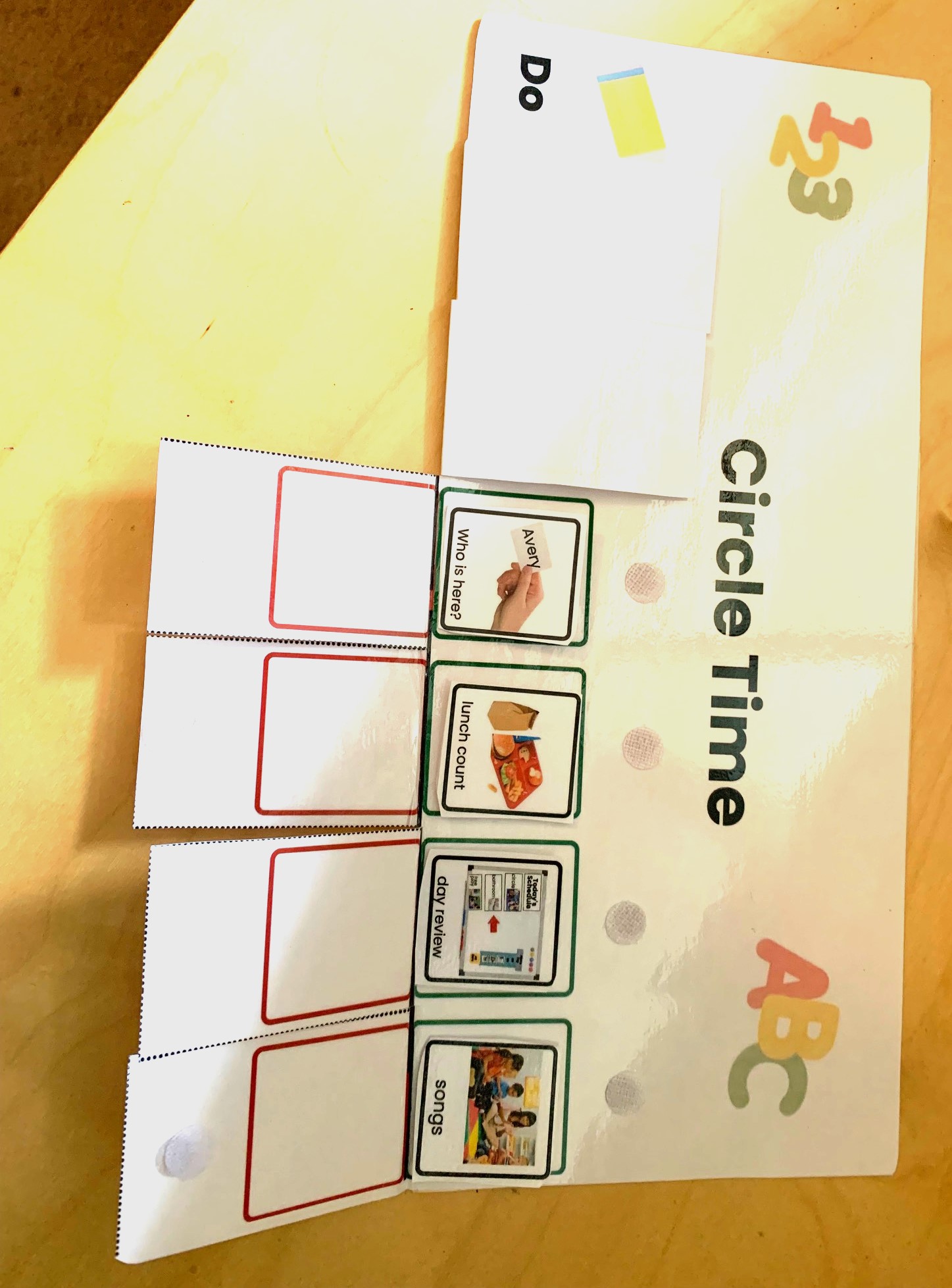 Circle Time Editable Visual Schedule | Traditional or Flip up Visual ...