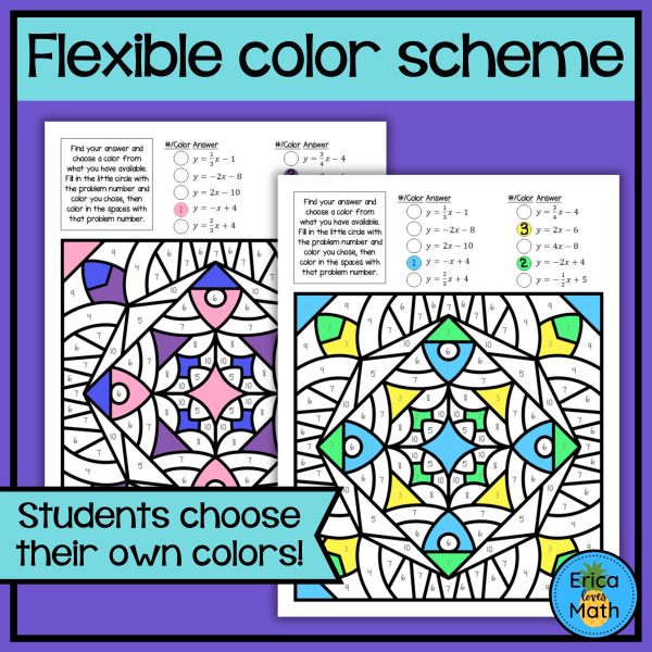 Solving for Y (Write Equations in Slope-Intercept Form) Color by Number ...