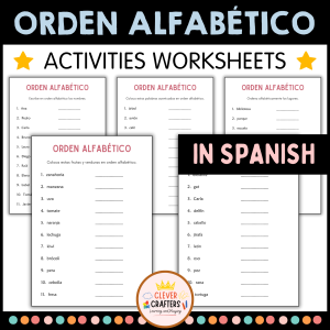 Orden Alfabético - Alphabetical Order Worksheets in Spanish - ABC ...