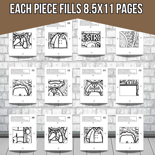Spanish Community Helpers Collaborative Poster Art Coloring Pages-v4 ...